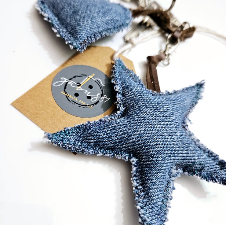 Jeans bag charm, upcycled denim accessories , ... - Folksy