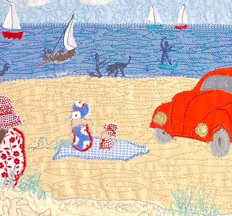 Beach Beetle - seaside car print by Heidi Meier - Folksy