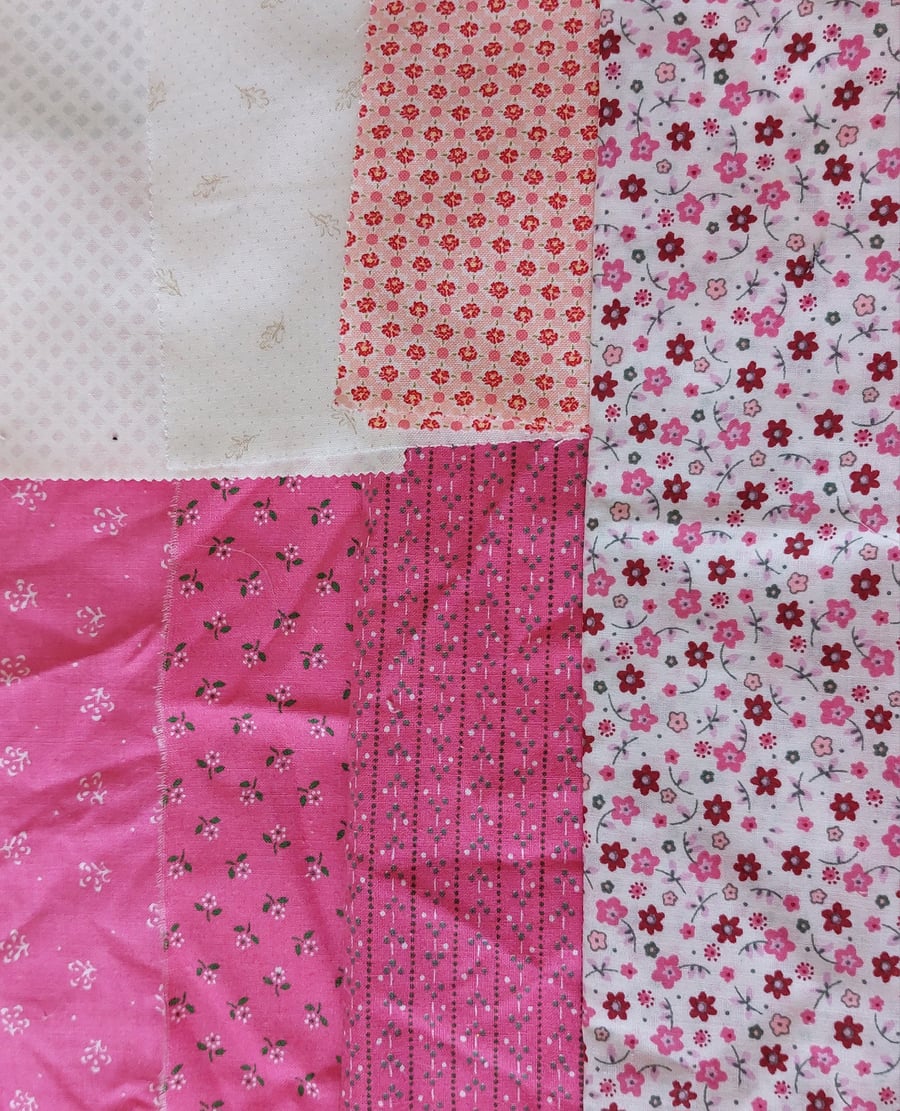 Hot Pinks fabric remnants bundle - Folksy