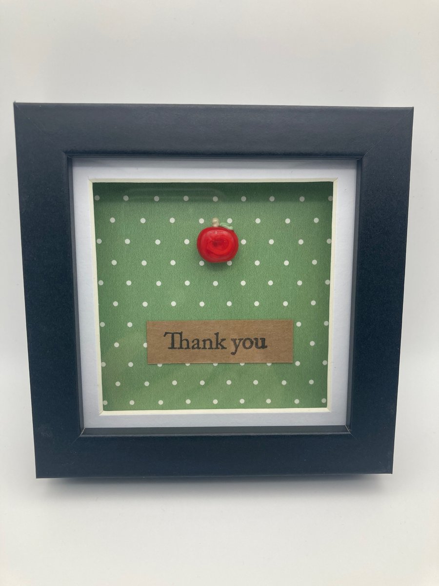 Thank you teacher apple picture frame - Folksy