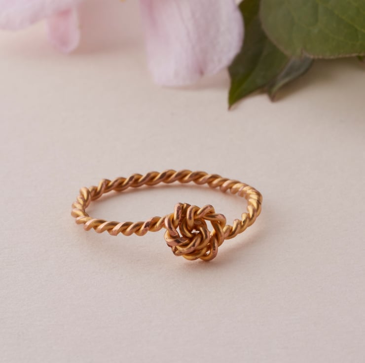 Knot ring - Twisted rope ring - Stacking Ring i... - Folksy