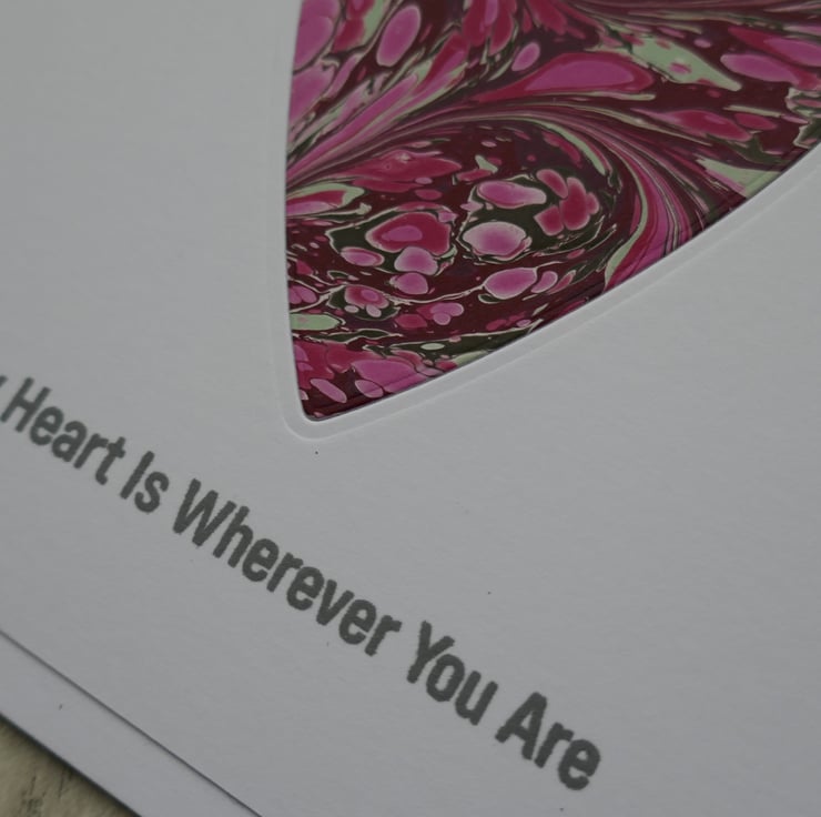 Pink and Red Marbled Heart - My Heart Belongs t... - Folksy