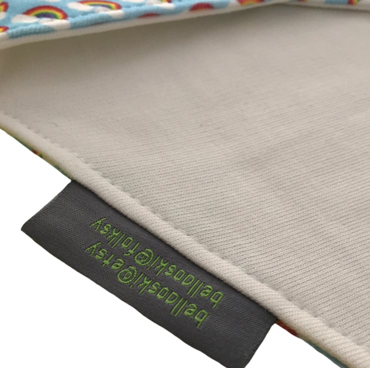 ORGANIC Baby Bandana Dribble Bib in MINI RAINBO... - Folksy