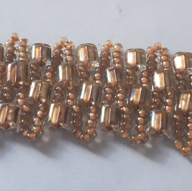 Pretty sable colour bracelet made of cube shape... - Folksy