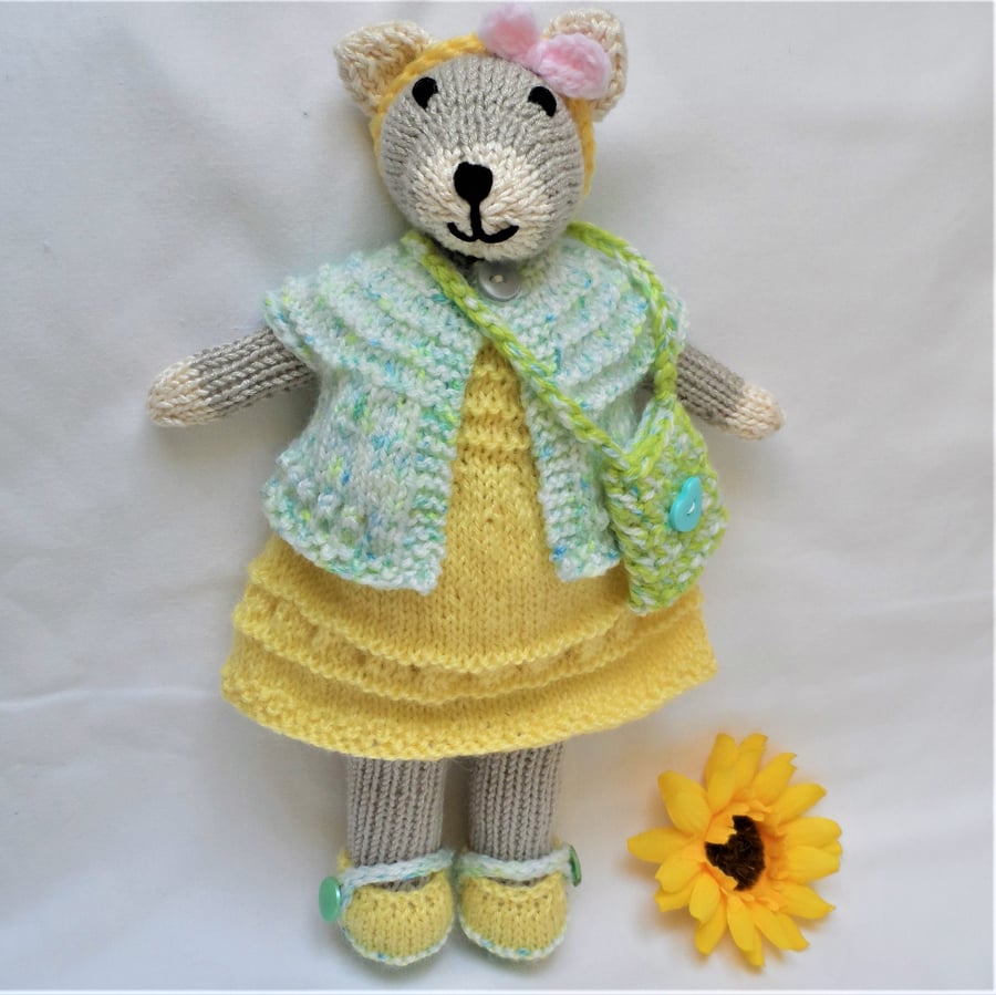 Hand Knitted Animal With Clothes Soft Plush Toy... - Folksy