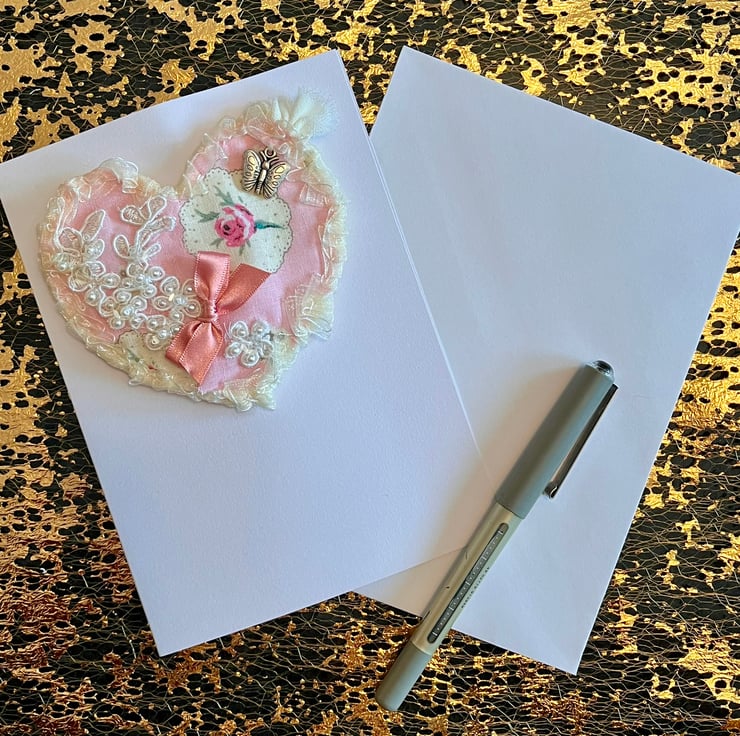 Keepsake Heart Brooch Card, Anniversary, Just B... - Folksy