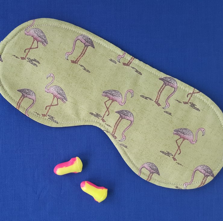 Flamingo Sleep Mask, Adjustable, made with all ... - Folksy