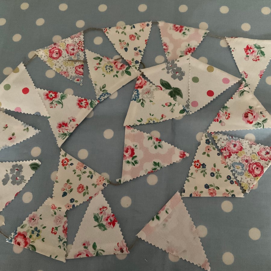 Cath kidston fabric tiny mini bunting - Folksy