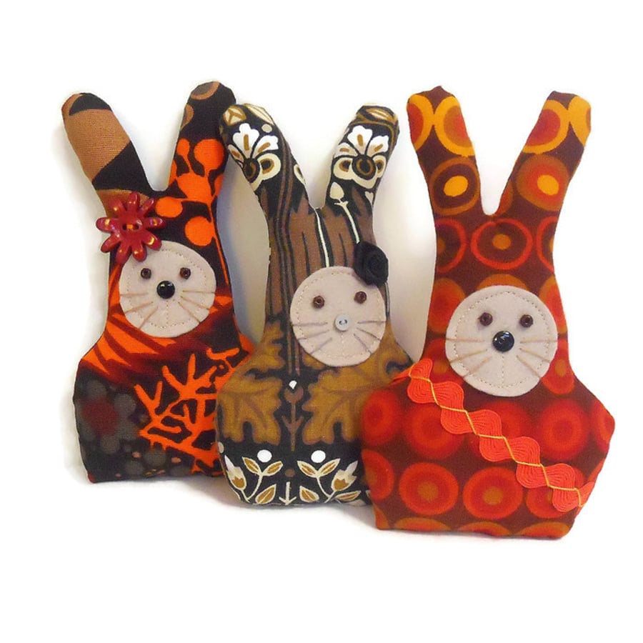 SALE Retro Lavender Rabbits - Folksy