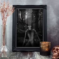 Wendigo Black and White Illustration, Dark Art,... - Folksy