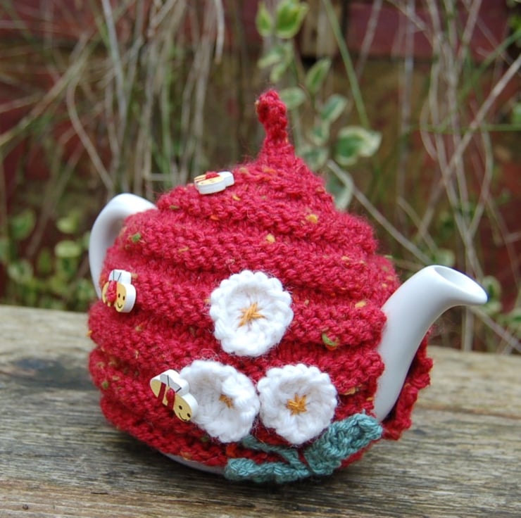 Beehive Tea cosy to fit a small 1 cup teapot, k... - Folksy