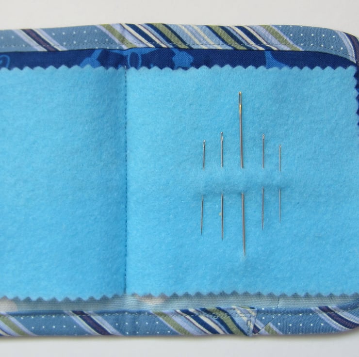 Cat on Scooter Sewing Set Needle Case - Folksy