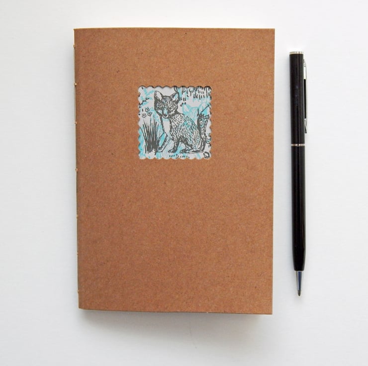 Little Fox Kraft Notebook with Cream paper - 6x... - Folksy