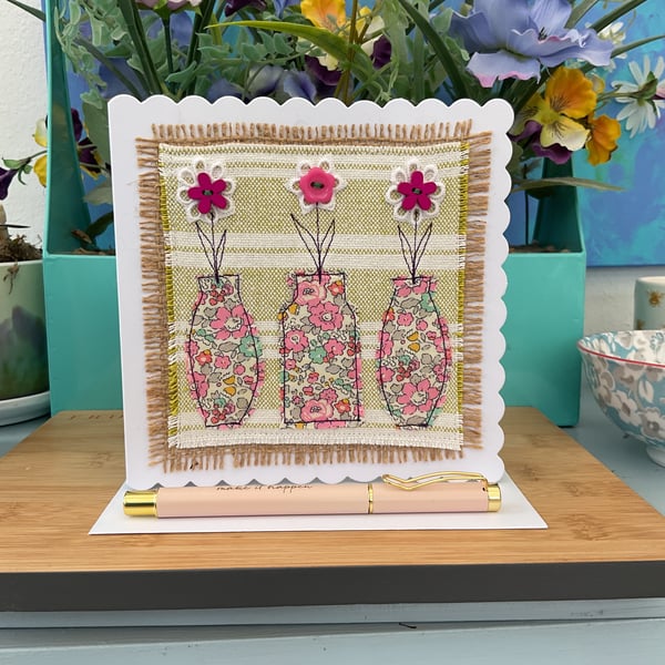 Trio of liberty vases, any occasion free motion... - Folksy