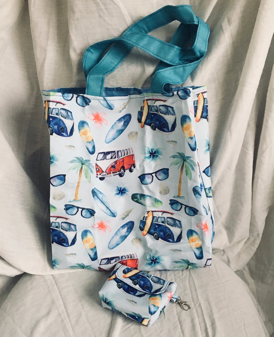 Fold Away Shopper Tote Bag & Matching Pouch... - Folksy