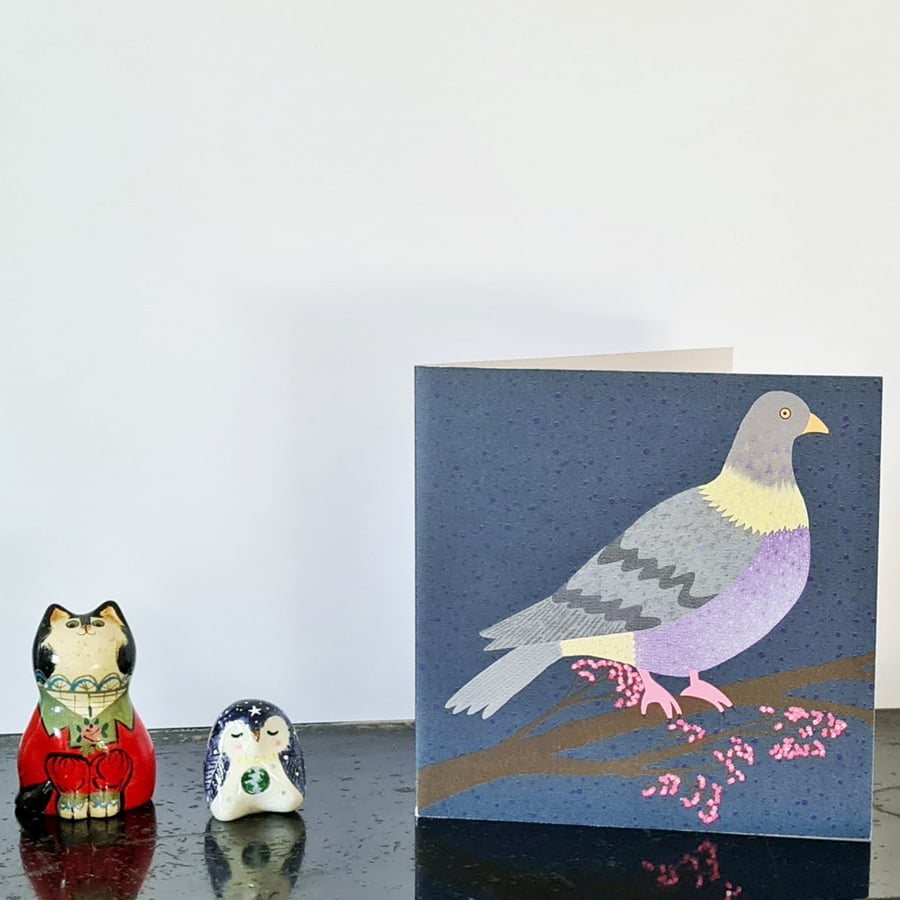 Card Bird Pigeon Greetings Birthday - Folksy