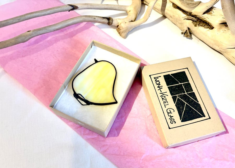 Stained glass canary yellow stained glass chick... - Folksy