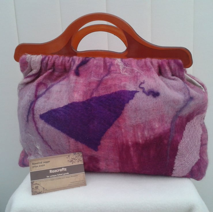 Nuno Felted Bag, handbag, craft bag, shopping bag - Folksy
