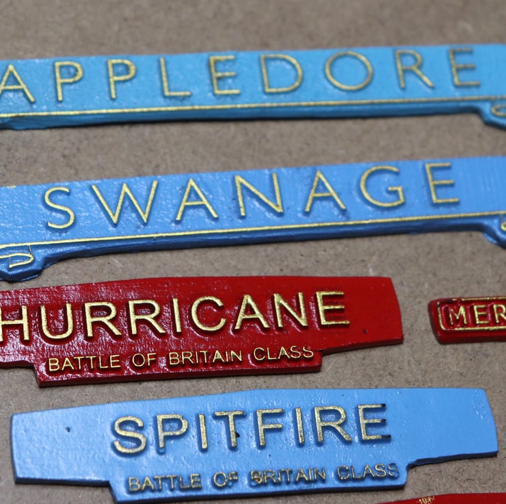 Locomotive Nameplates S R to collect or a rail... - Folksy