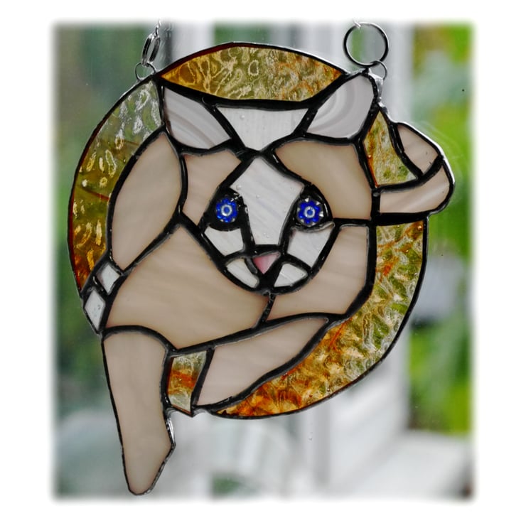 Siamese Cat Suncatcher Stained Glass 010 - Folksy