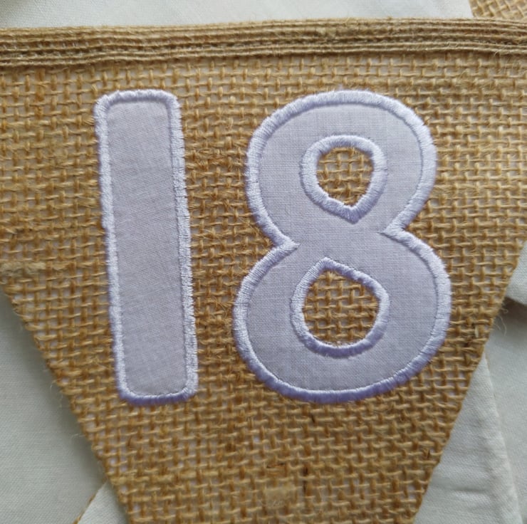 Numbers Straight Leg Bunting Hessian - 0-10; 1-... - Folksy