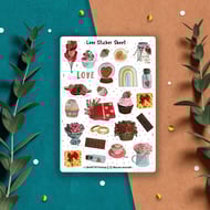Love sticker sheet , love stickers , bullet jou... - Folksy