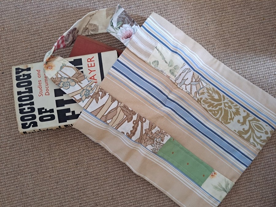 Scrappy book bag - Folksy
