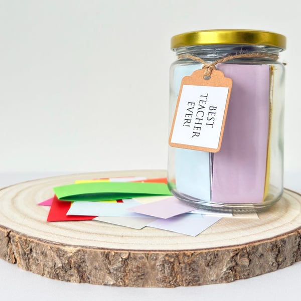 Best Teacher Ever Jar, 50 Appreciation Quotes, ... - Folksy