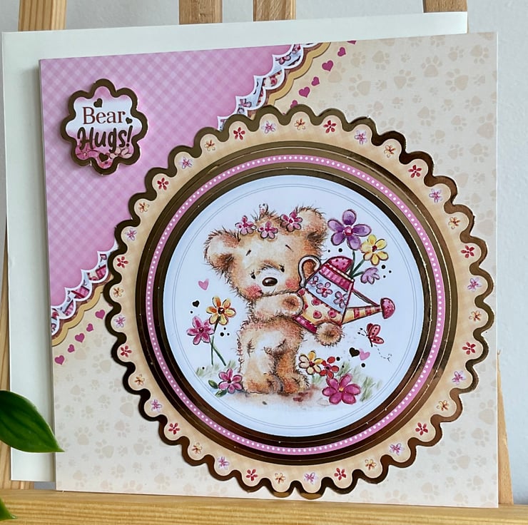 Bear Birthday Card. Cute Bear Birthday Card for... - Folksy
