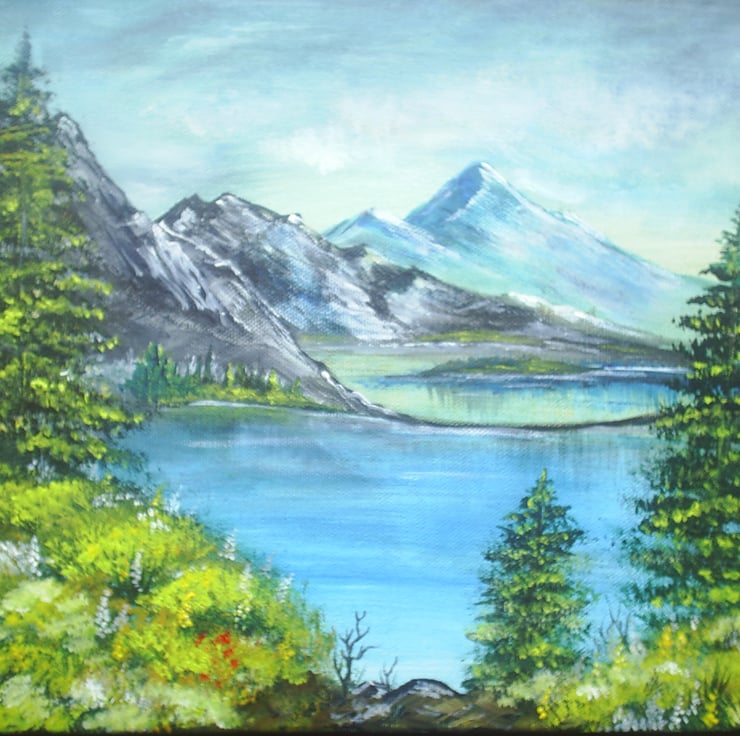 Acrylic art Painting landscape - Folksy