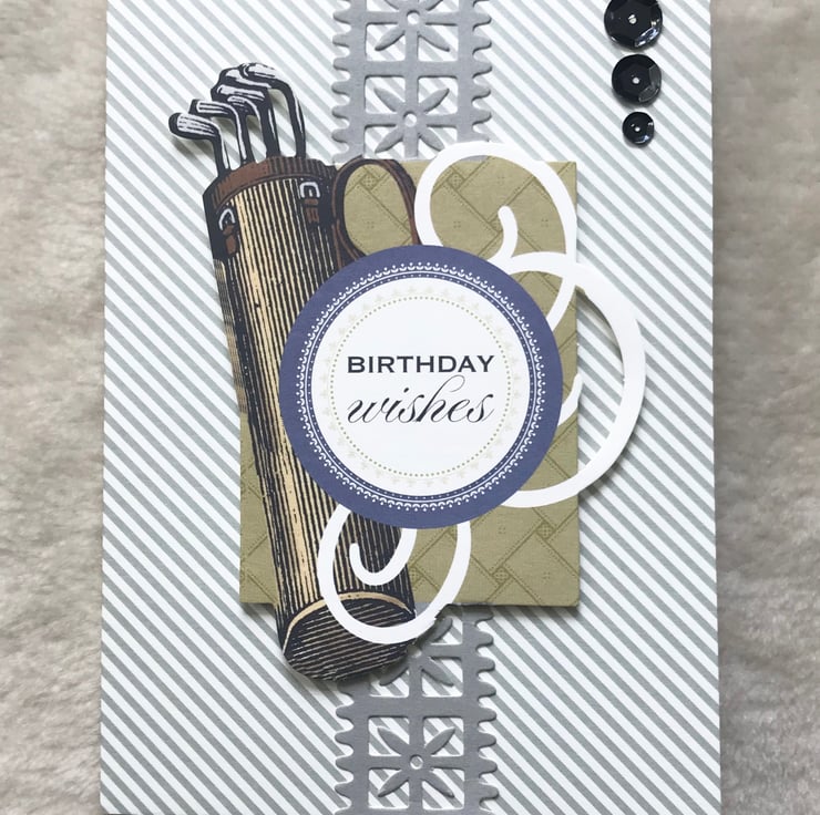 Luxury Handmade 3D Golf Birthday Card - Folksy