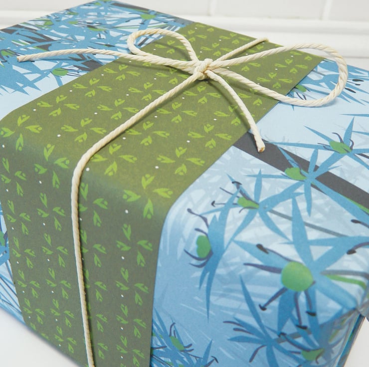 Winter Allium and Pinwheels Gift Wrapping Paper... - Folksy