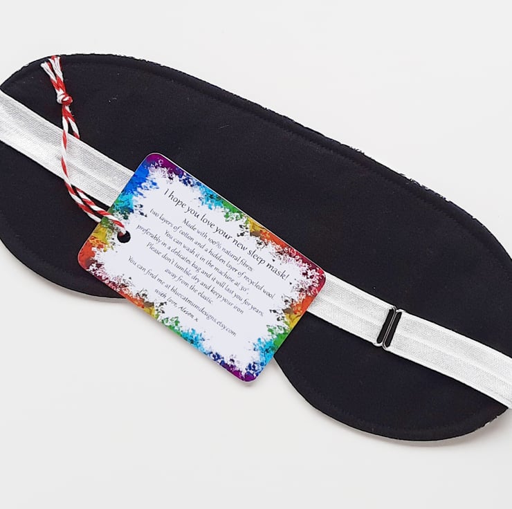 Pretty Sleep Mask Mistletoe, Adjustable, made w... - Folksy