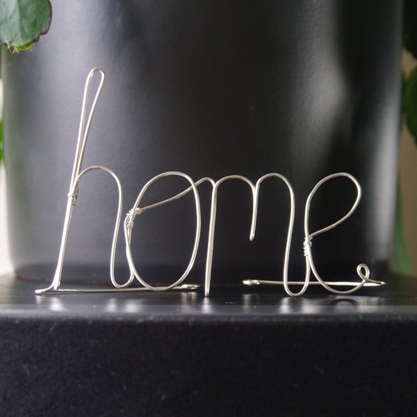 Home - Freestanding Wire Writing Decoration - Folksy