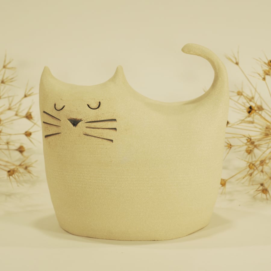 Ceramic Cat no.3 - Folksy