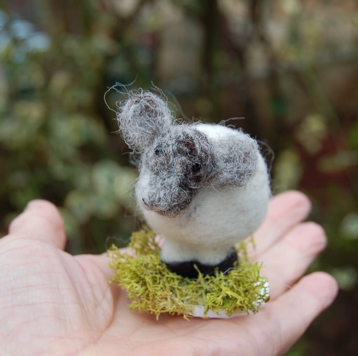 sheep pincushion - needle felt sheep with grey... - Folksy
