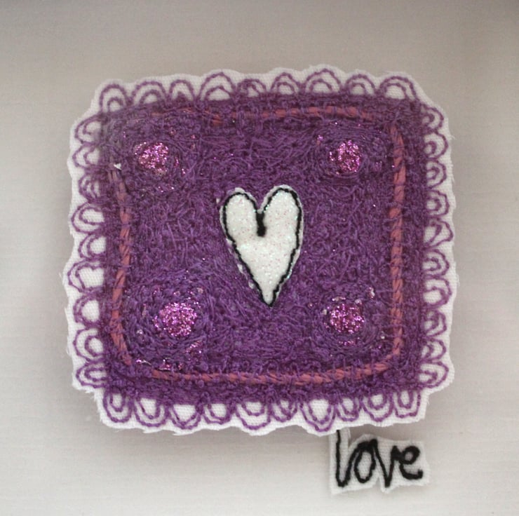 'Love' - Framed Textile - Folksy