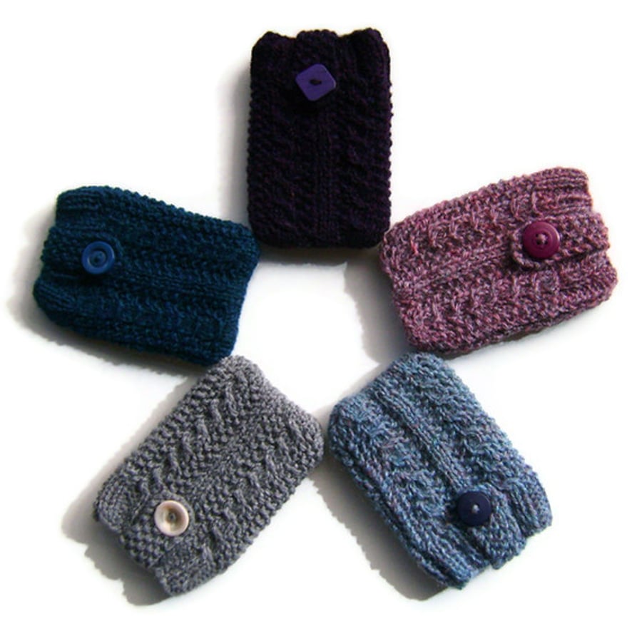 iPhone Mobile Phone Sock Case in Grey, Blue, Gr... - Folksy
