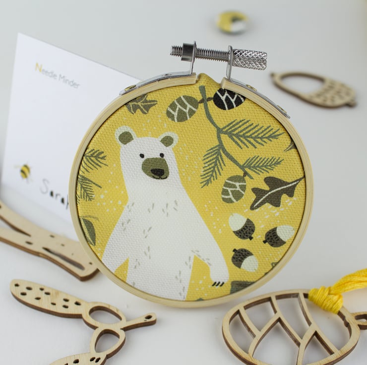 Woodland Bear Embroidery Hoop Art - Folksy