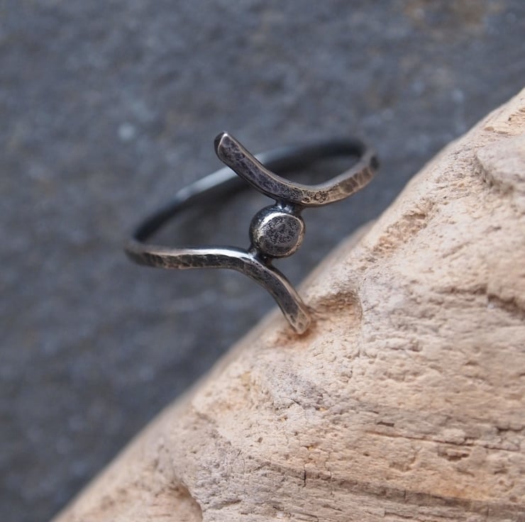 Silver Ring - Oxidised - Folksy