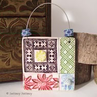 50% OFF Small decorative ceramic tile with hand... - Folksy