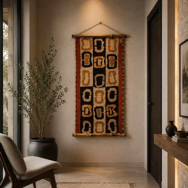 Kuba Totem Textile Wall Hanging – African Triba... - Folksy