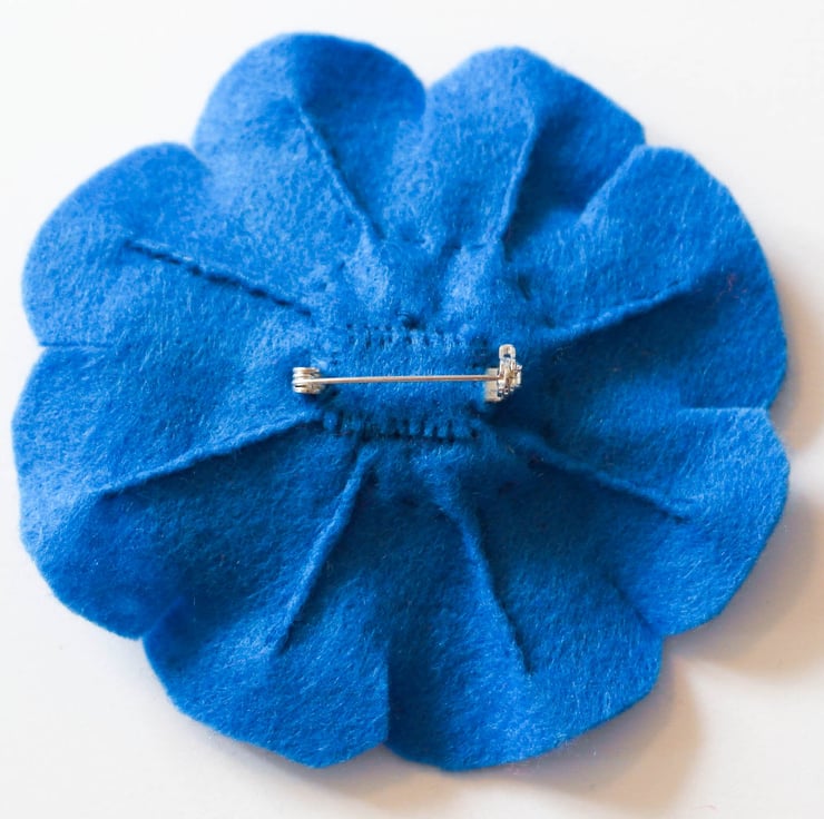 Blue flower brooch. One of a kind brooch. Gift ... - Folksy