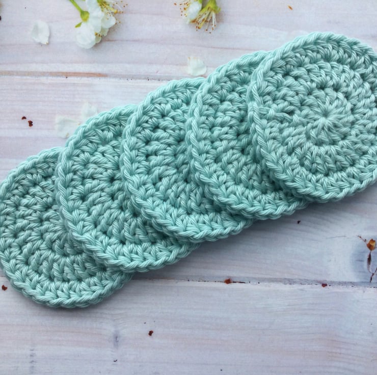 Crochet Reusable Cotton Makeup Remover Pads Fac... - Folksy