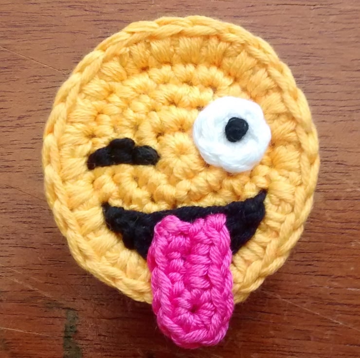 Set of 3 Crochet Emoji Magnets - Folksy