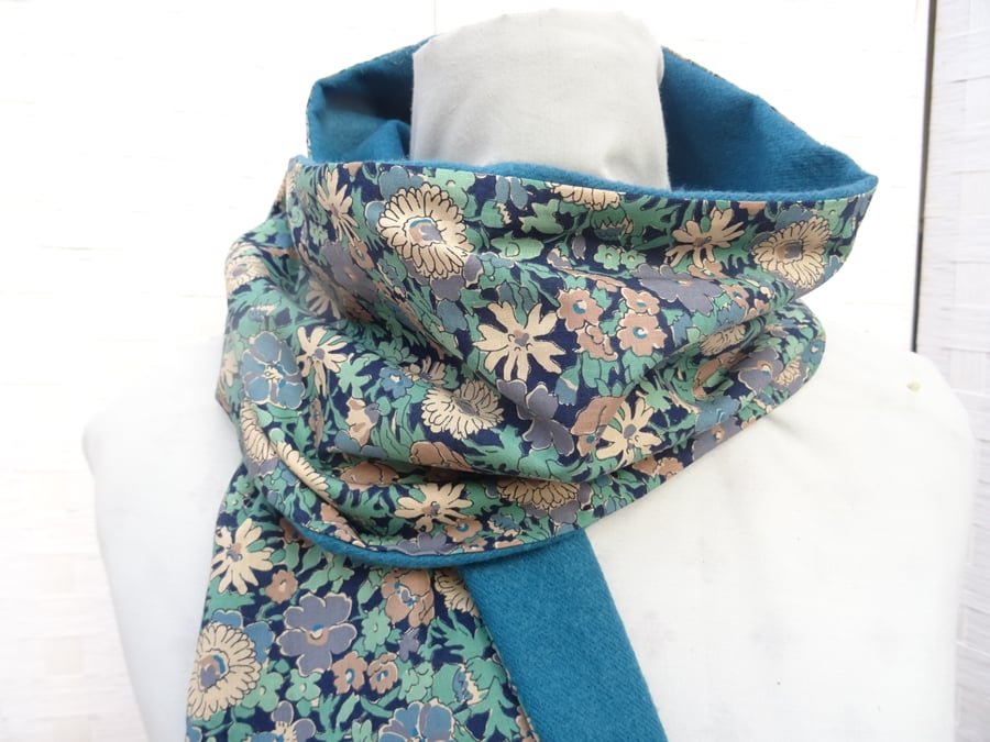 Liberty of London Print Long Scarf.Cotton Tana ... - Folksy