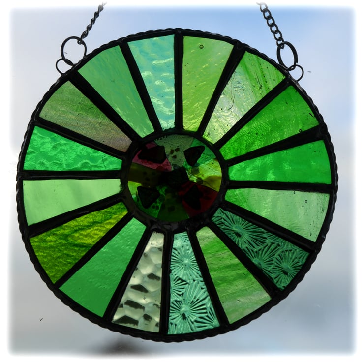 Going Green Suncatcher Stained Glass Handmade C... - Folksy