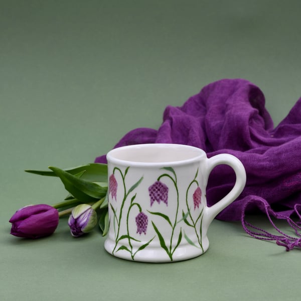 Snake’s Head Fritillary Country Mug - Hand Painted - Folksy