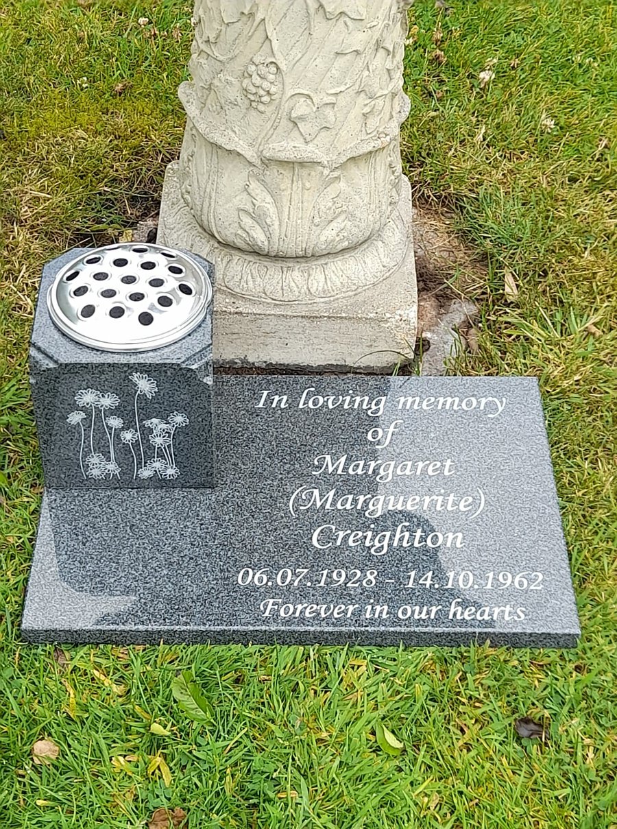 Memorial Marker Flat Grave Plaque Memorial Ston... - Folksy