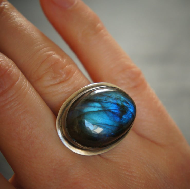 Labradorite Indigo Glow and Sterling Silver Sta... - Folksy